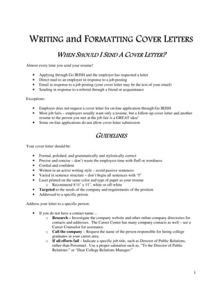 Cover Letter Guide | PDF