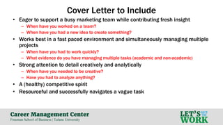 Freeman CMC - Cover Letter Presentation CDMA | PPTX