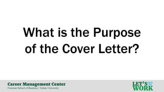 Freeman CMC - Cover Letter Presentation CDMA | PPTX