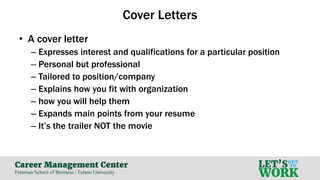 Freeman CMC - Cover Letter Presentation CDMA | PPTX