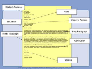 Cover Letters (Purdue) | PPT