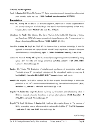 Dr. Ravi S Pandey-Resume for Assistant Professor/ Research Scientist in ...