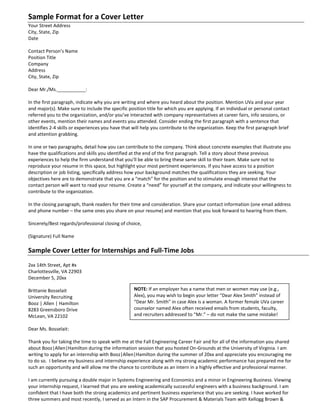 Coverletters | PDF
