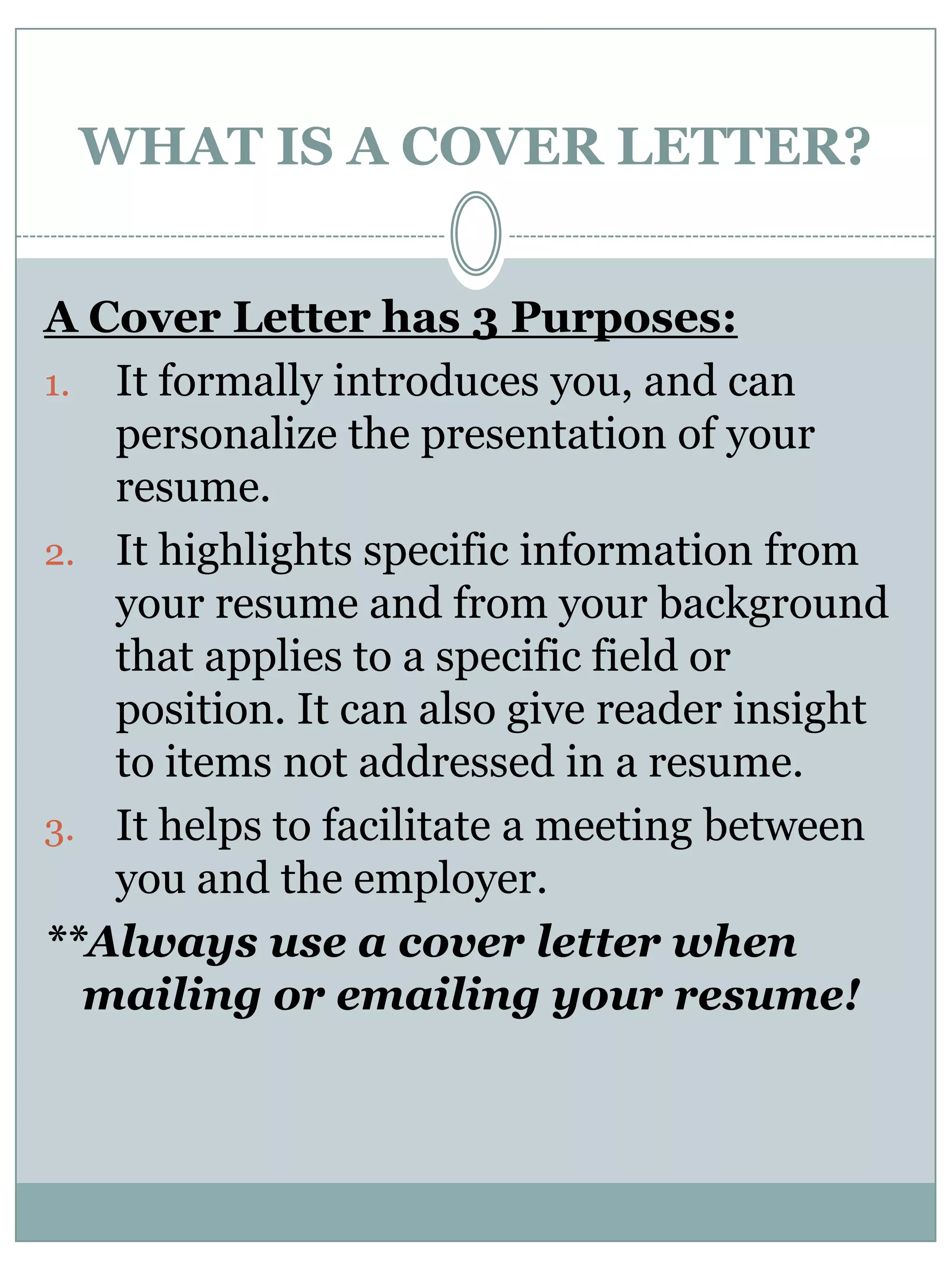Cover Letter Samples | PDF