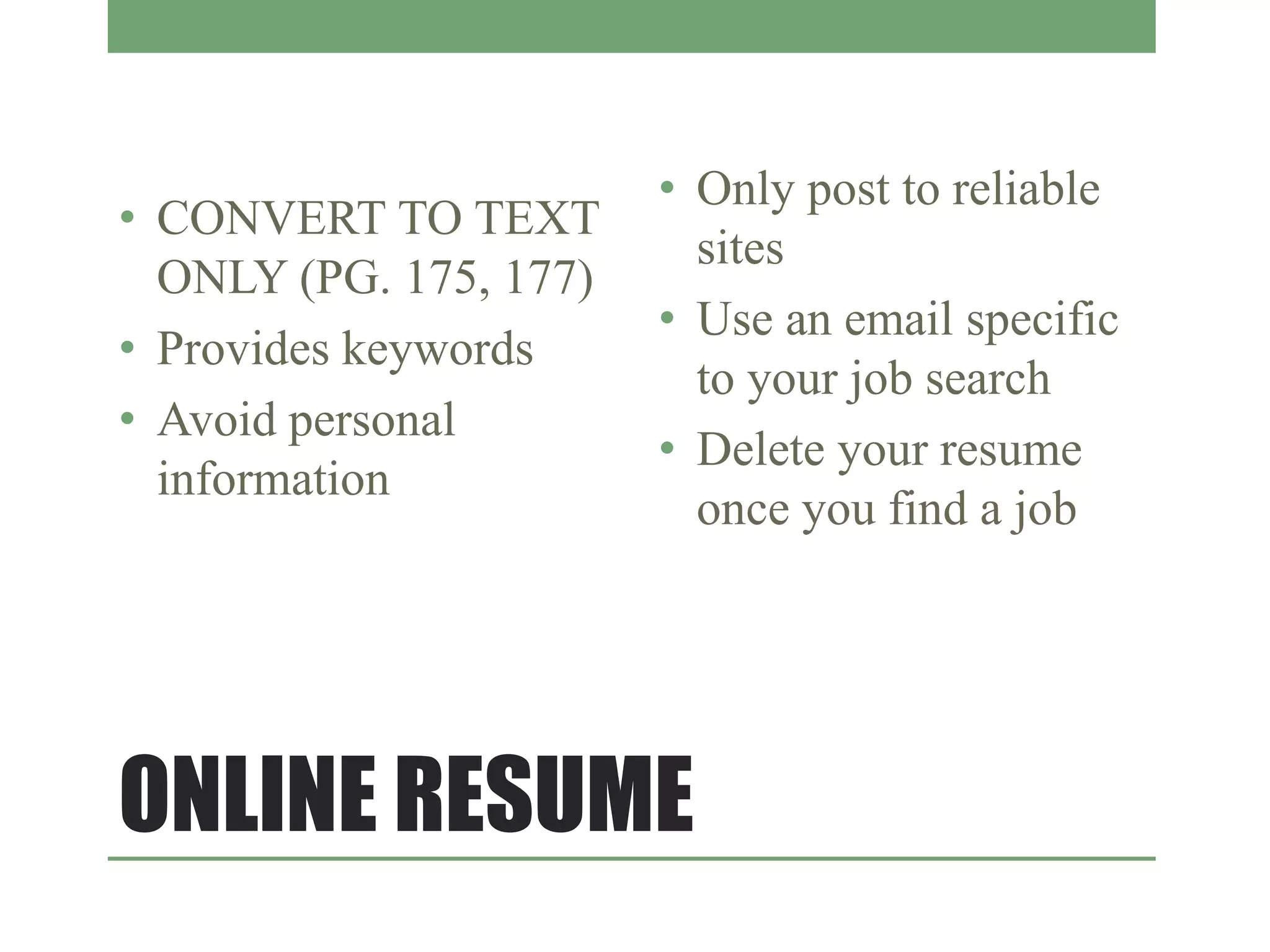 Cover letters & resumes | PPT