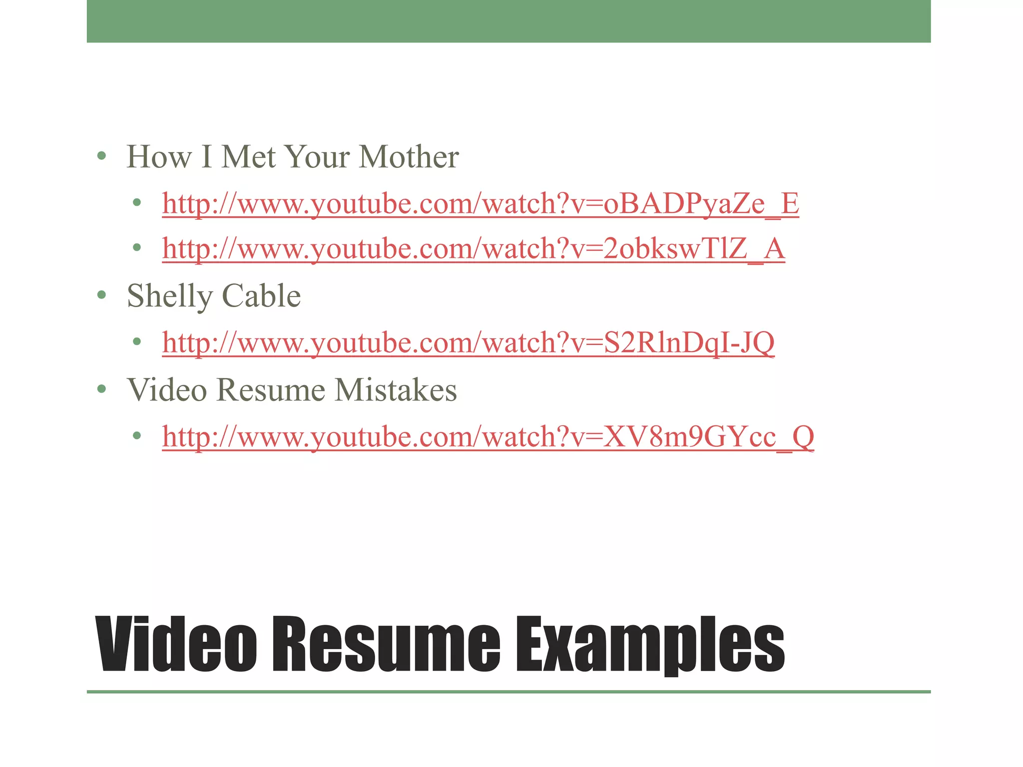 Cover letters & resumes | PPT