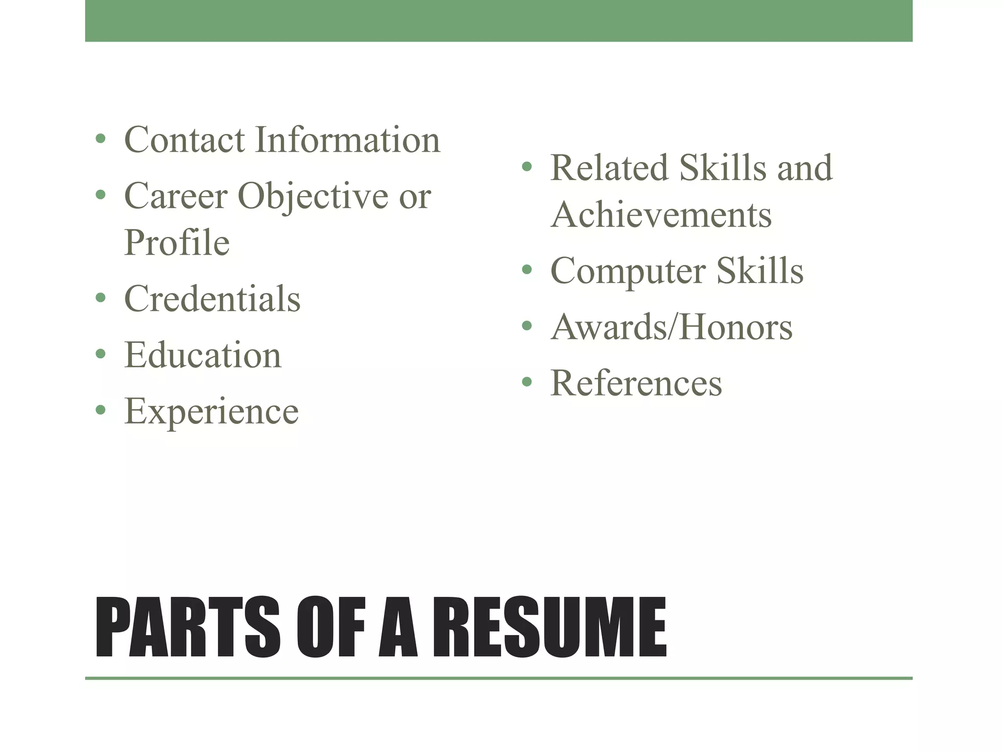 Cover letters & resumes | PPT