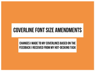 Coverline font size amendments | PDF