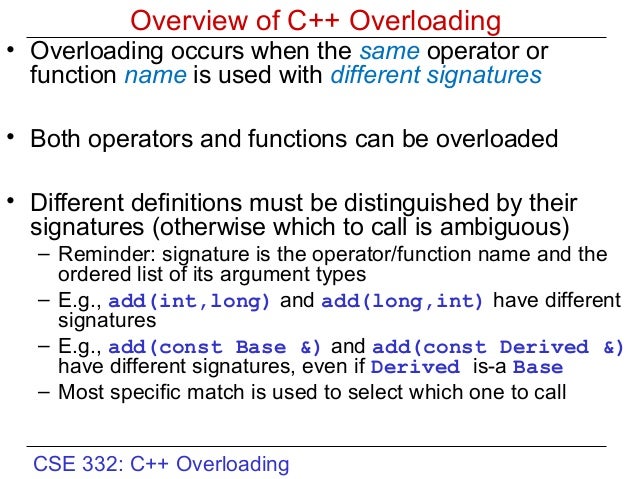 C Overloading