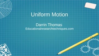 Uniform Motion Equations | ODP