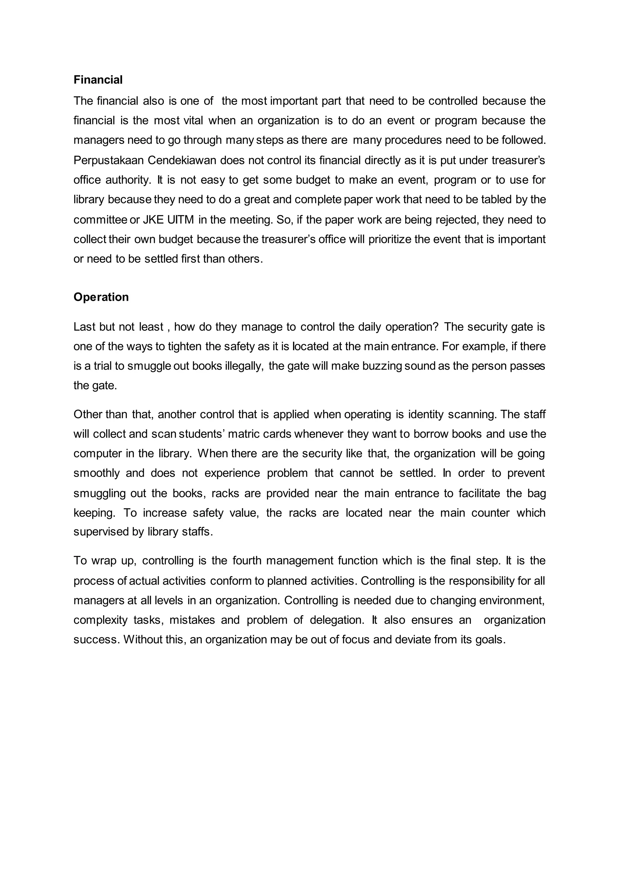 MGT 162 : Sample, UiTM Dungun December 2019 | DOCX