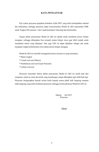 Cover modul & lks mat kls 3 | PDF