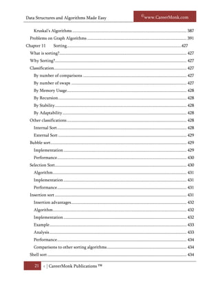 Data Structures and Algorithms made Easy (Cover Page) | PDF