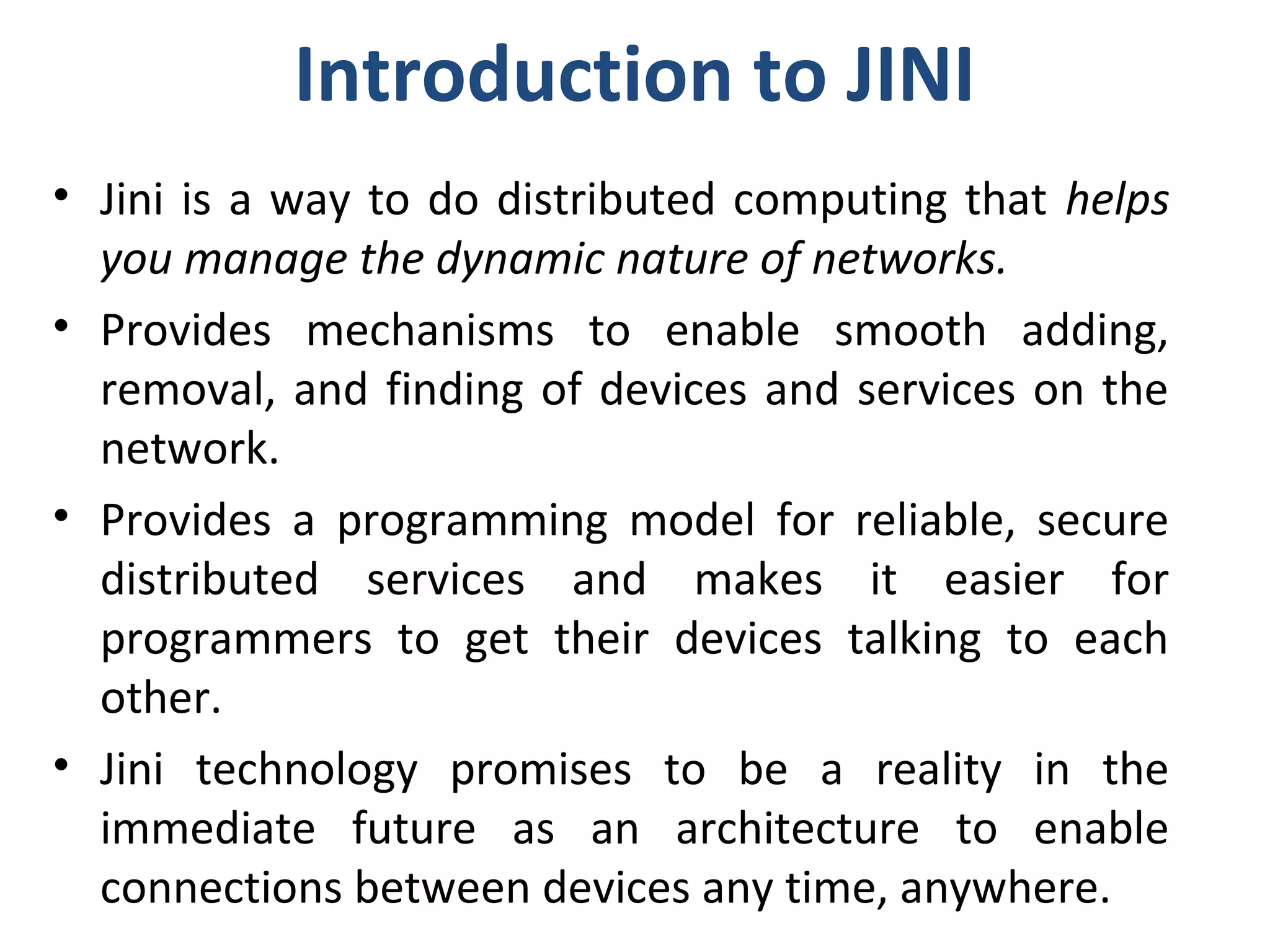 JINI Technology | PPT