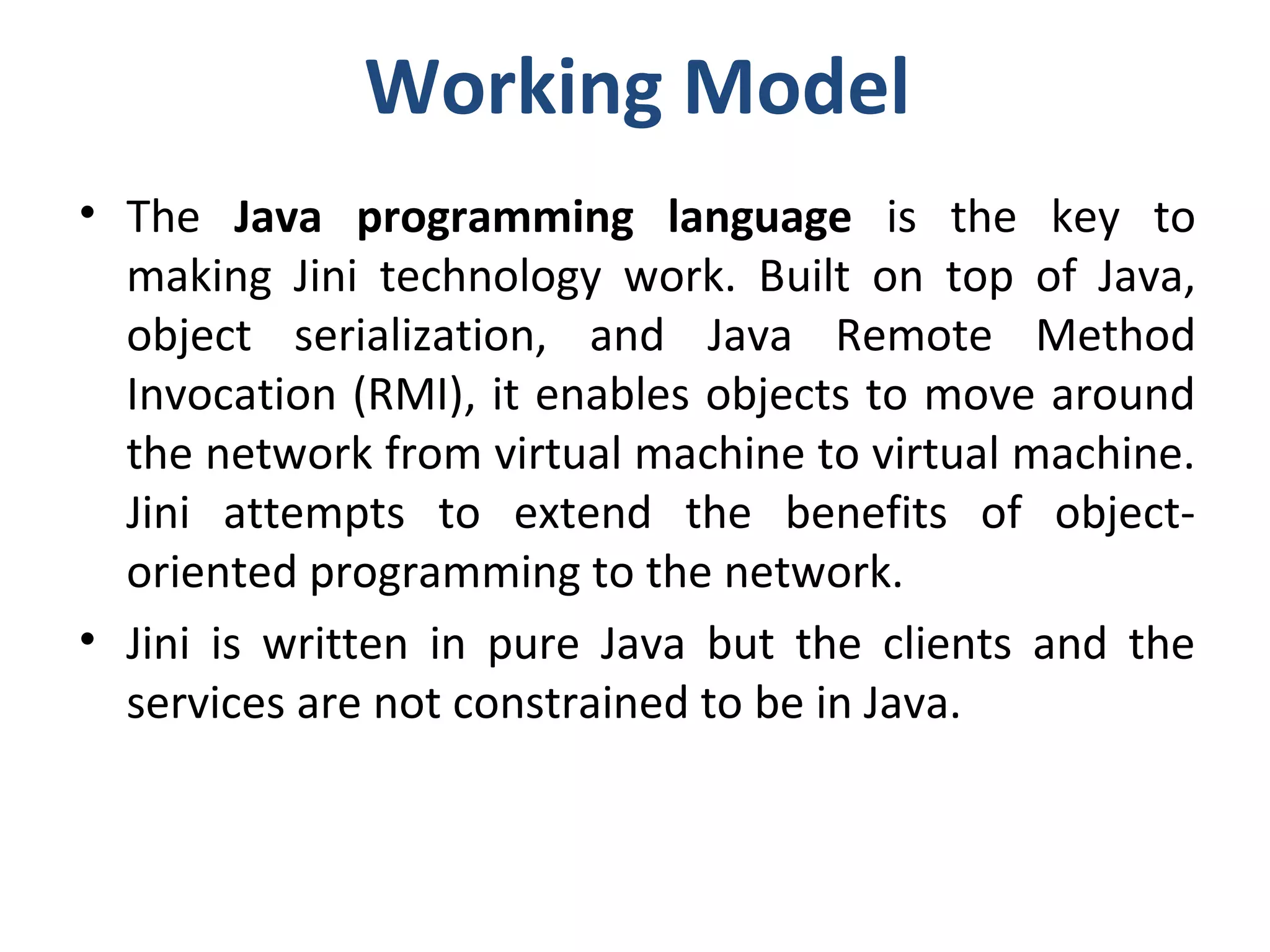 Jini Technology Ppt 