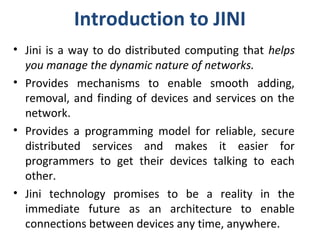 JINI Technology | PPT