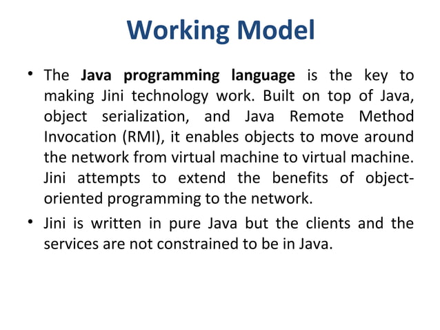 JINI Technology | PPT