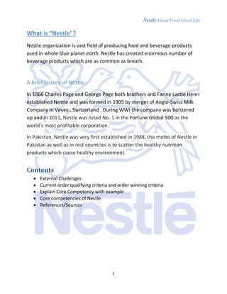 Nestle Competency | DOCX
