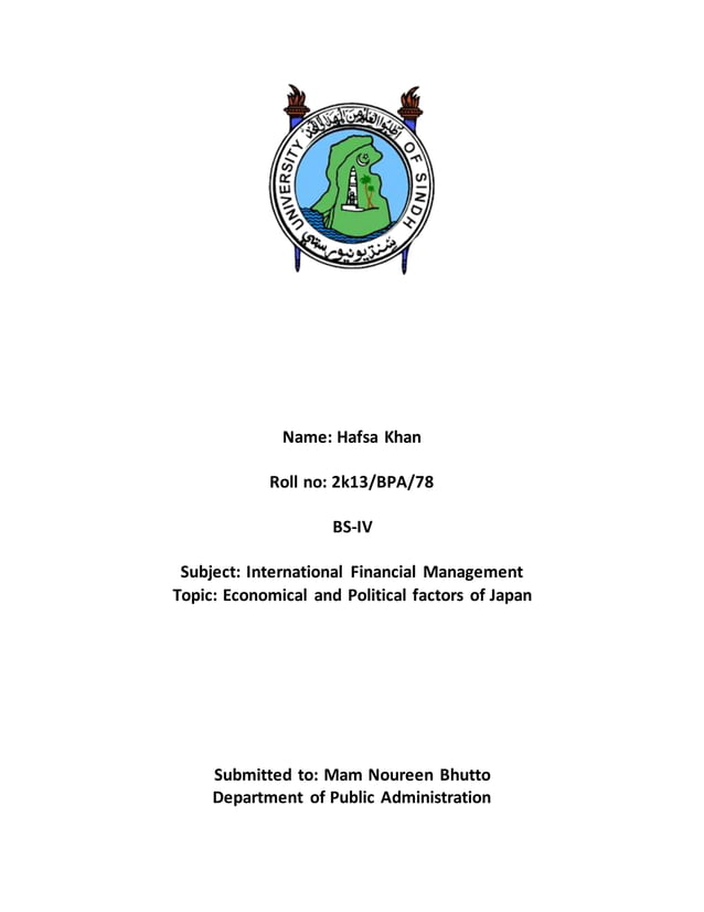 Economical and political factors of Japan | DOCX