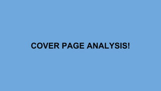 Cover page analysis | PPTX | Makeup and Accessories | Beauty
