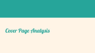 Cover Page Analysis | PPT