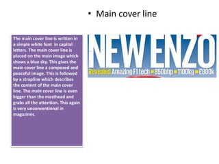 Magazine Cover Page Analysis | PPTX