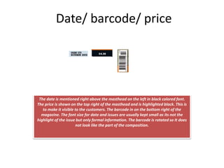 magazine cover page analysis | PPT