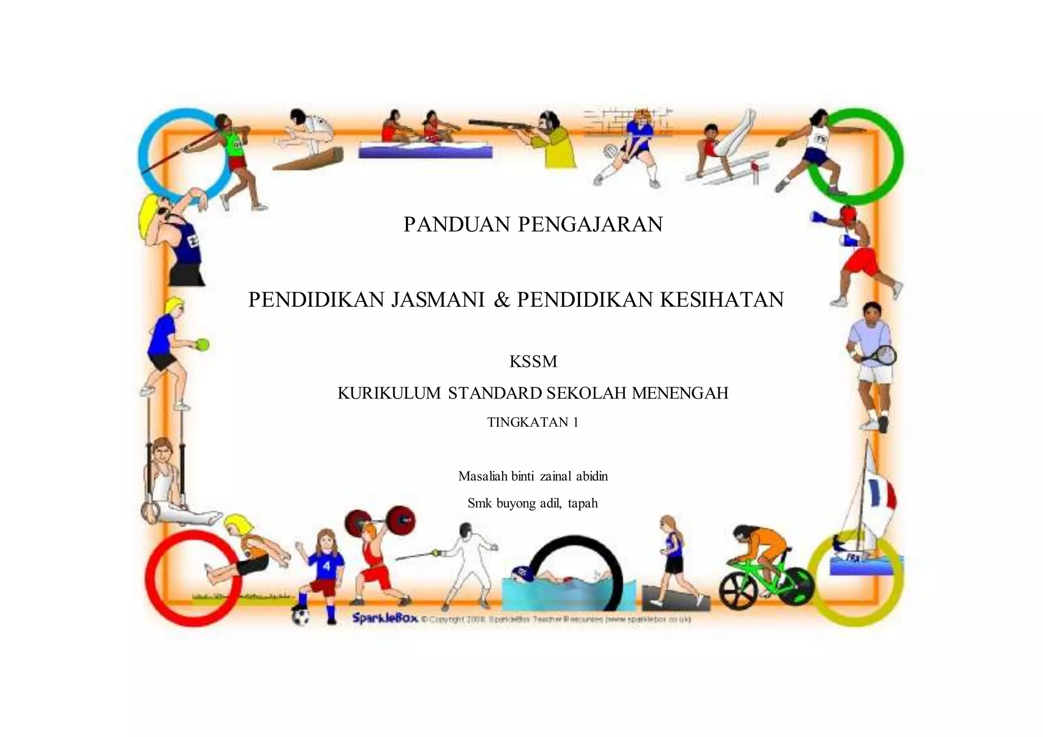Cover panduan pengajaran PJPK KSSM T1 2018 | PPT