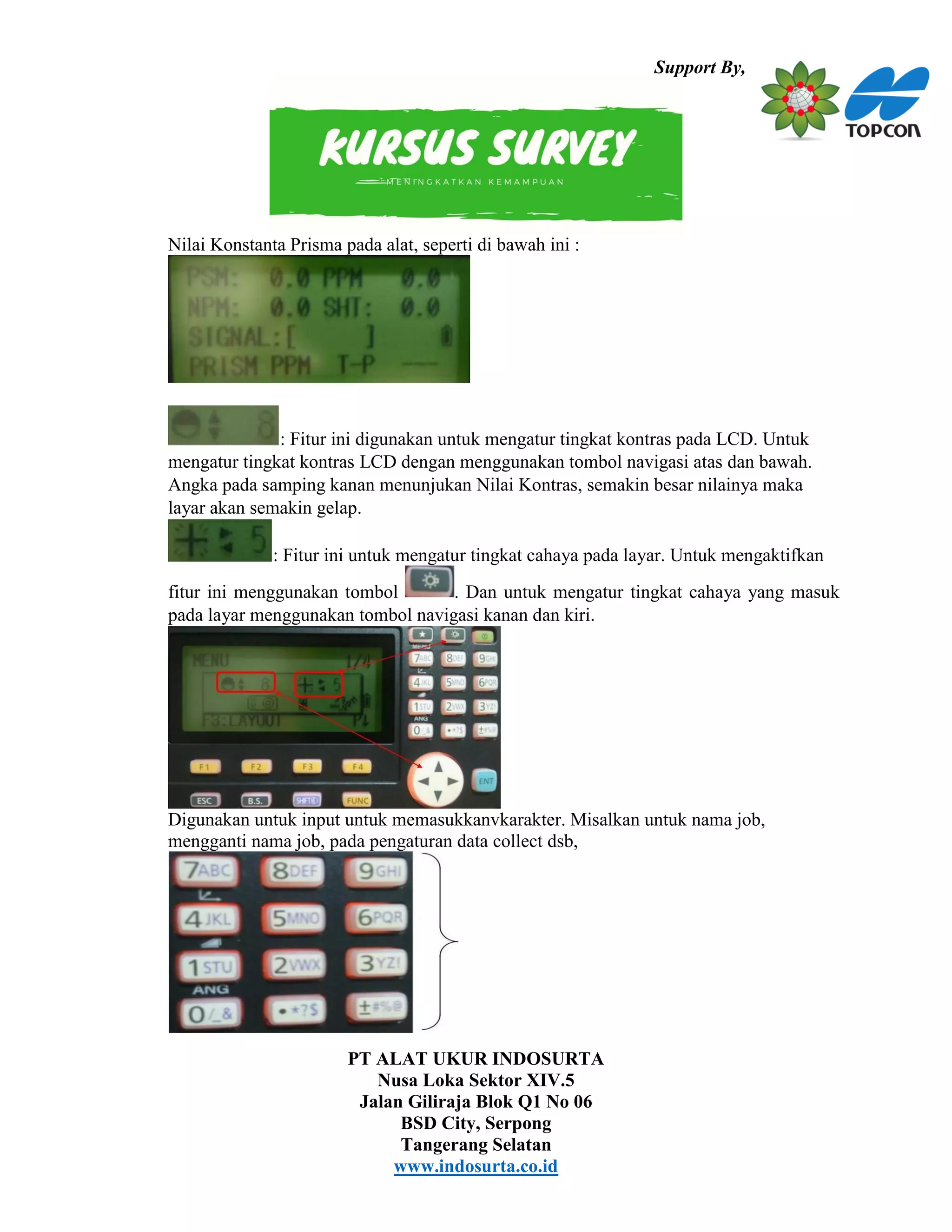 Pengenalan Bagian-Bagian Total Station TOPCON ES dan GM | PDF