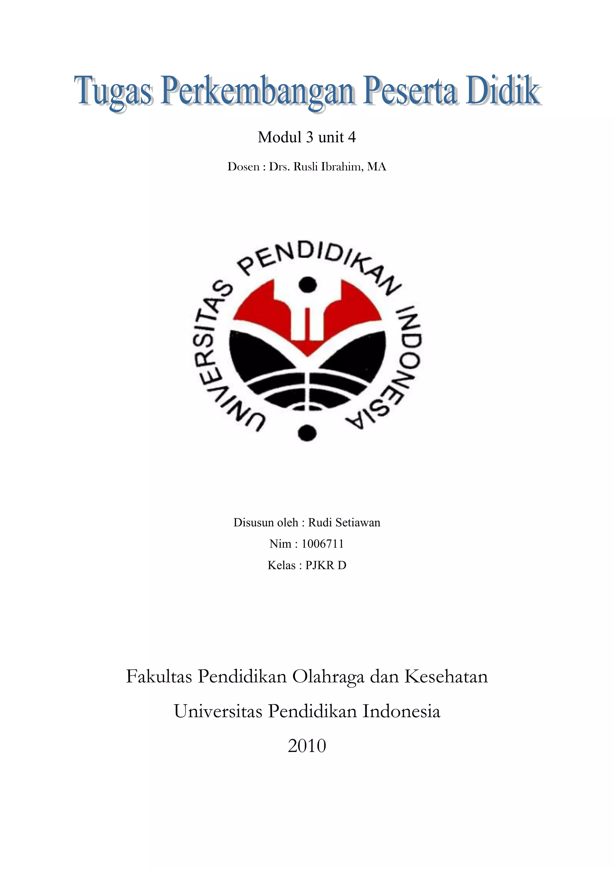 Cover perkembangan peserta didik | DOCX