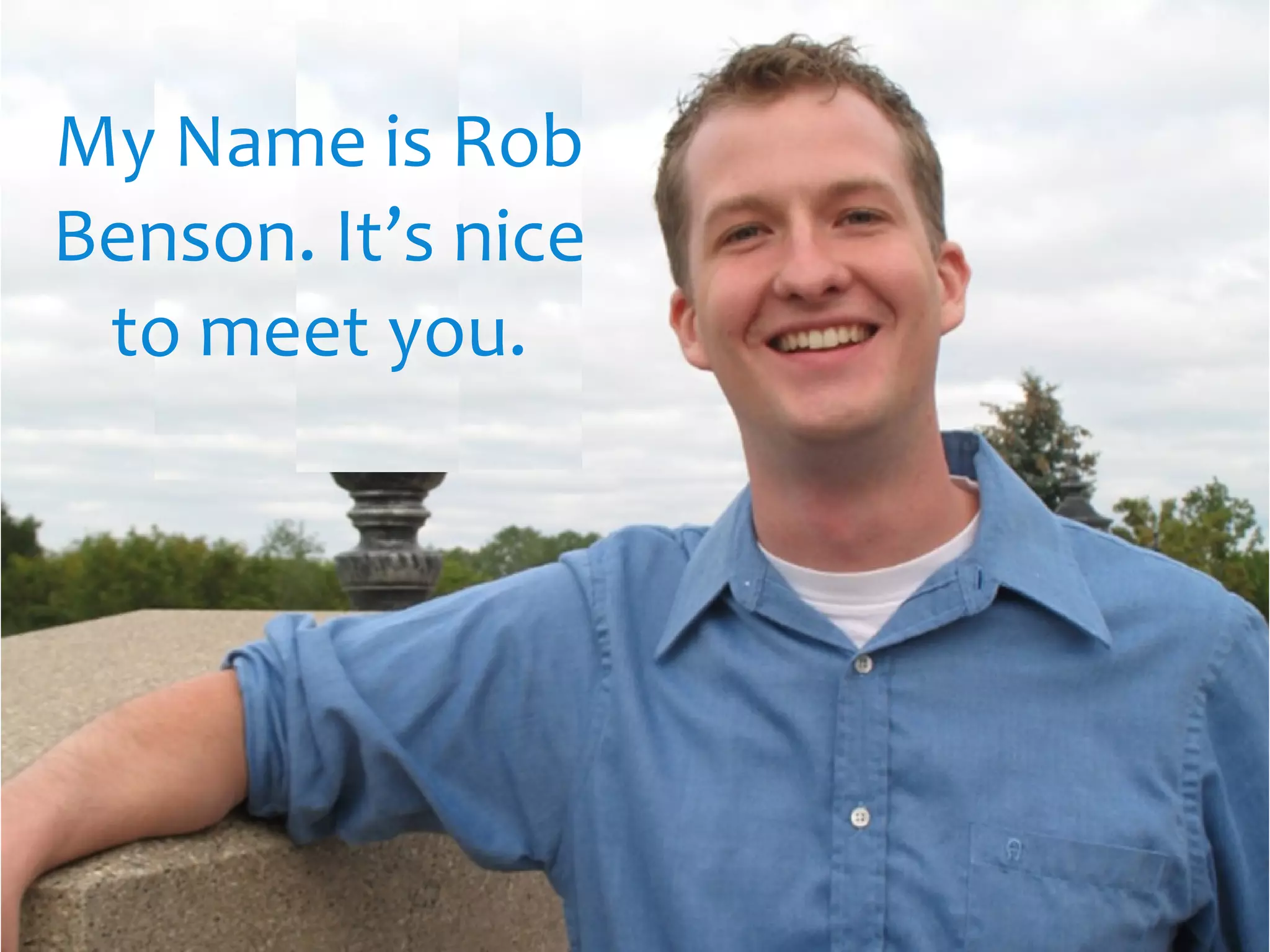 Cover Presentation Robert Benson | PPT