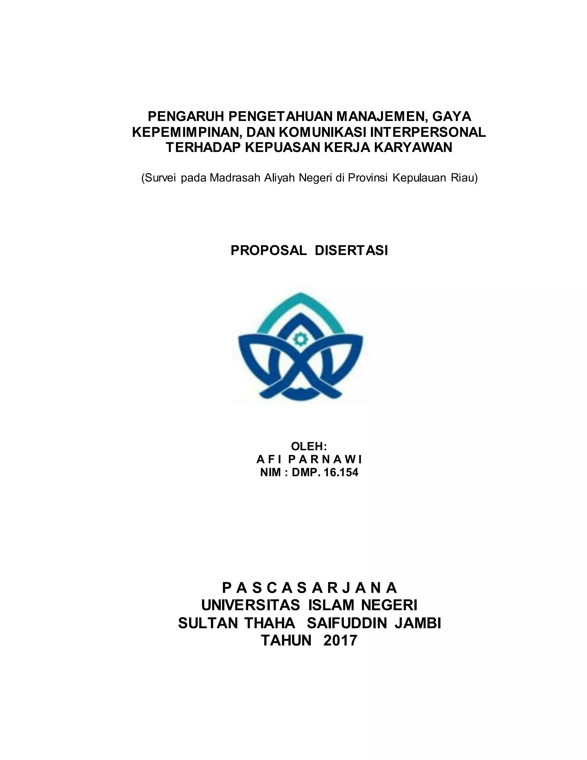 Cover proposal disertasi afi parnawi | DOCX