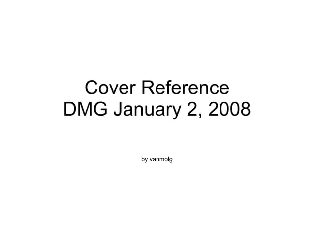 Cover reference dmg | PPT