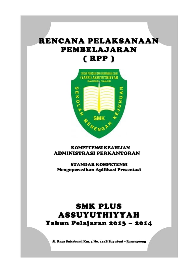 Cover rpp produktif | DOC