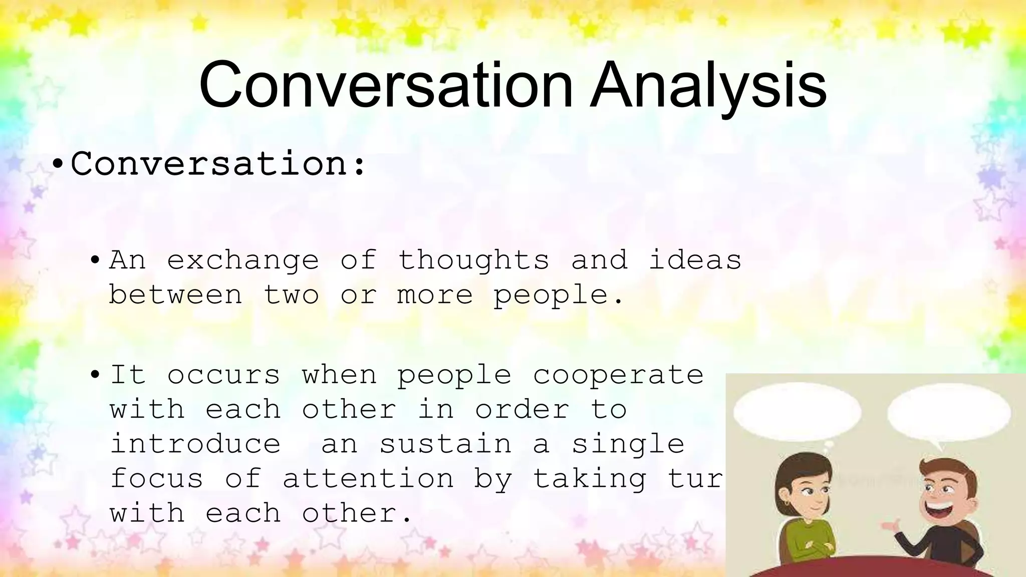Coversational analysis | PPTX
