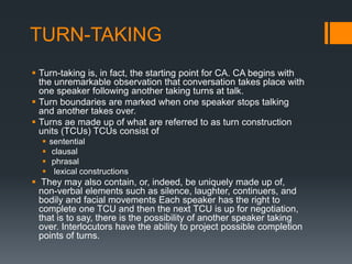 Coversational Analysis in Education ..... | PPT