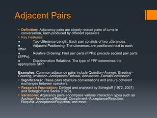 Coversational Analysis in Education ..... | PPT