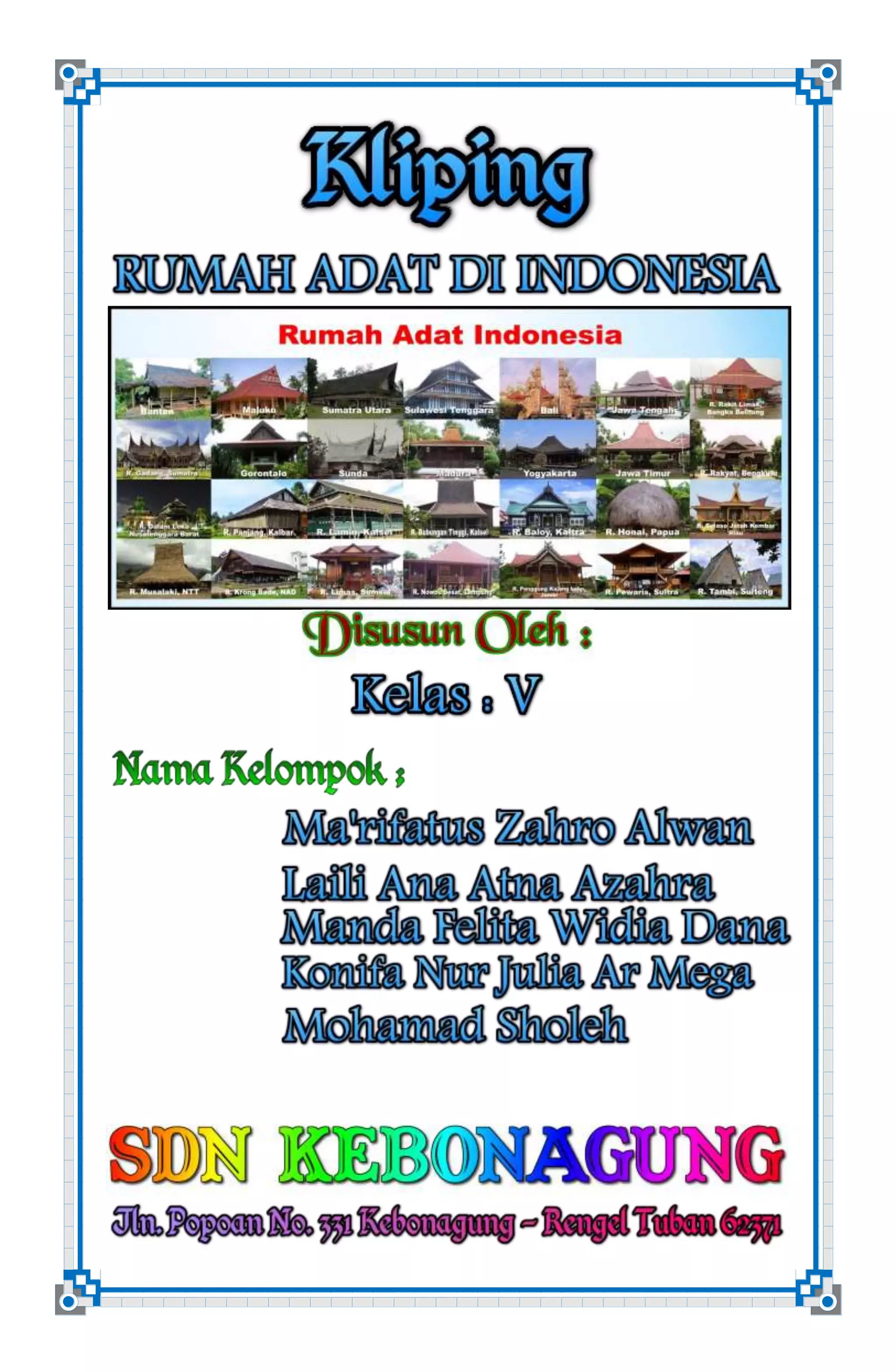 contoh Cover kliping sdn kebonagung 1 | DOCX