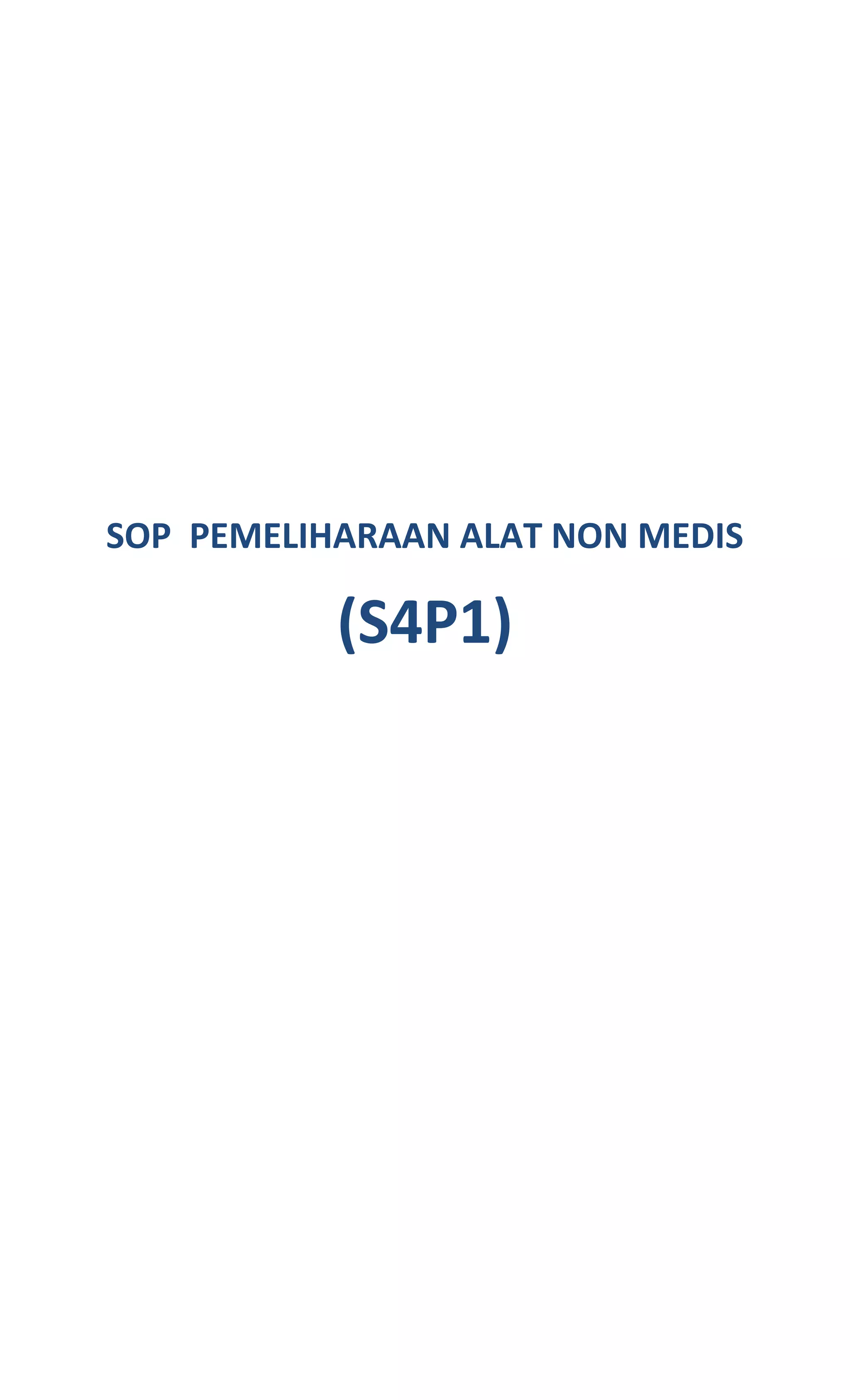 Cover sop alat non medis | DOC