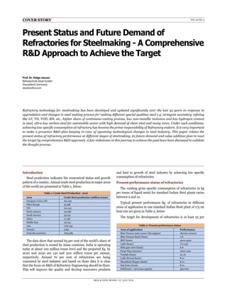 Present Status and Future Demand of Refractories for Steelmaking | PDF