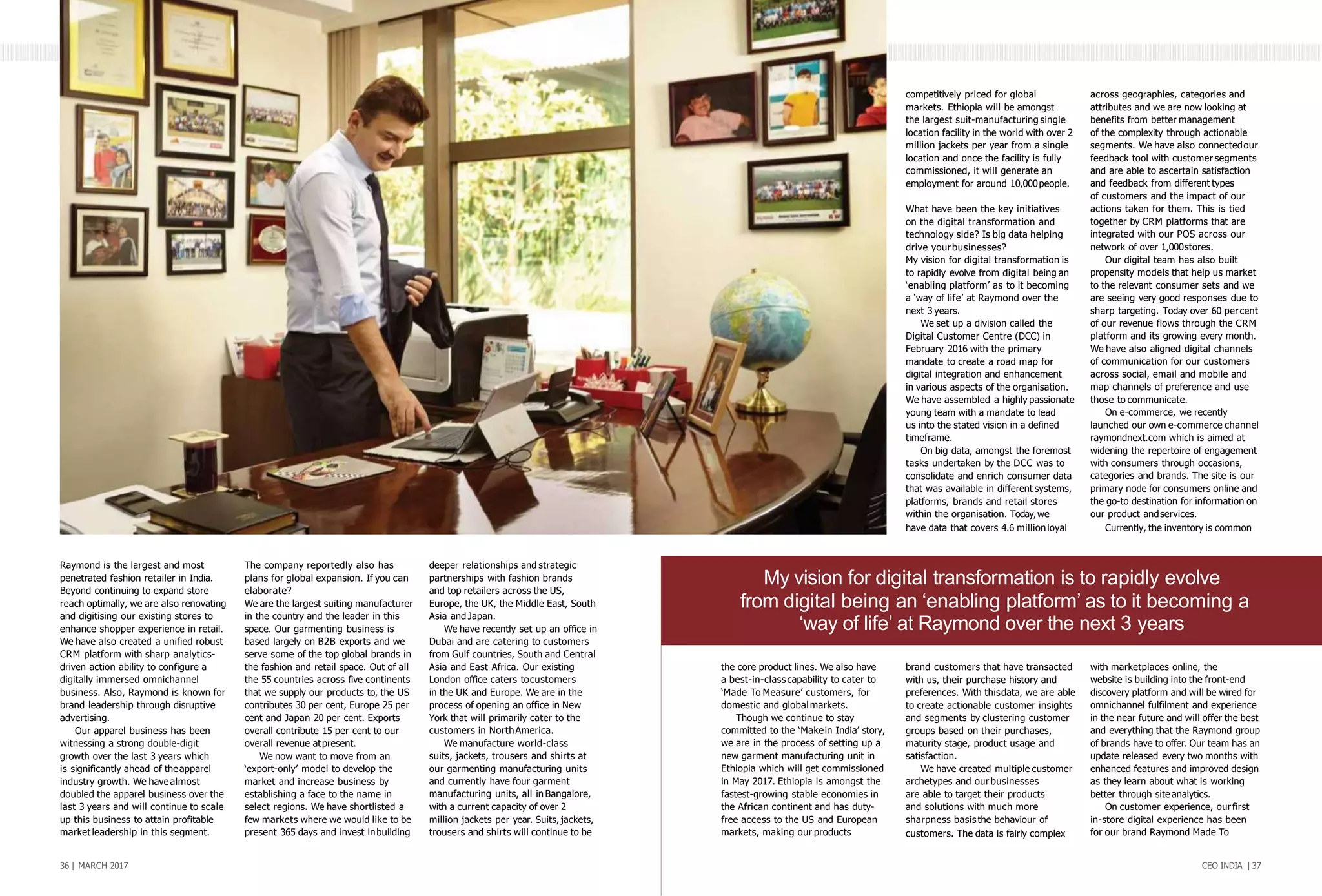 Raymond Cover Story | PPTX