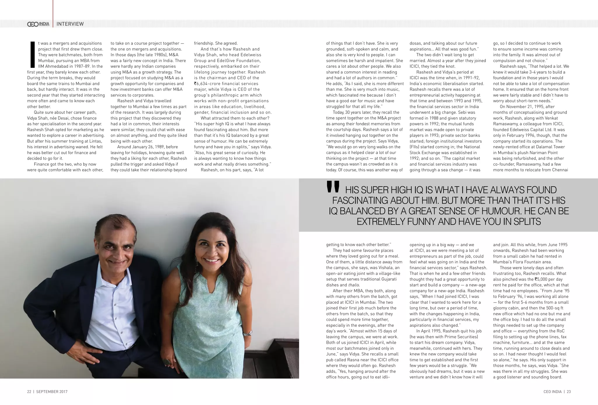 Making Strides On Track And Off - Edelweiss Group's Rashesh Shah ...