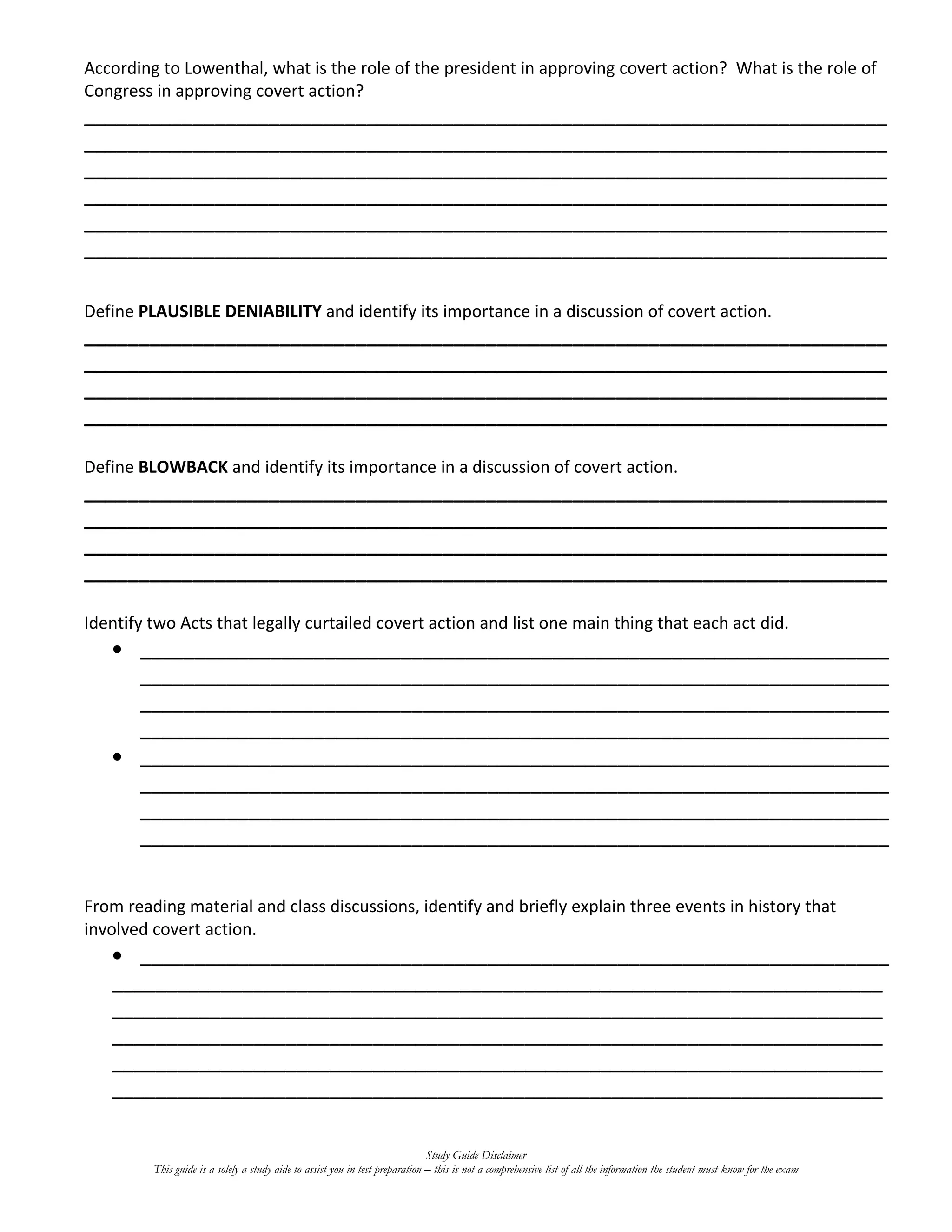 Covert action studyguide | DOC