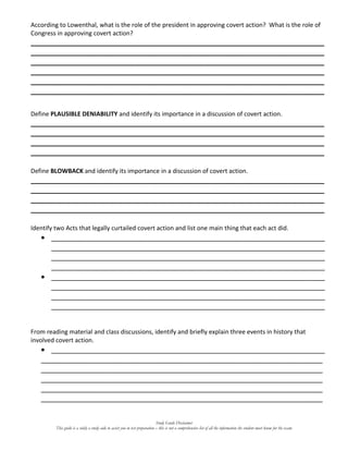 Covert action studyguide | PDF