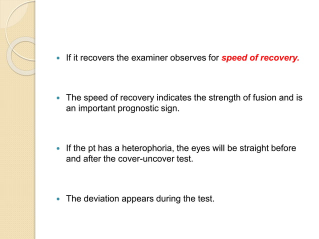 Cover tests | PPTX | Eye and Vision Conditions | Diseases and Conditions