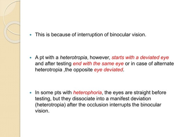 Cover tests | PPTX | Eye and Vision Conditions | Diseases and Conditions