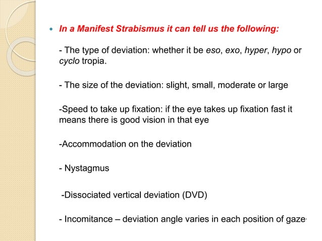 Cover tests | PPTX | Eye and Vision Conditions | Diseases and Conditions