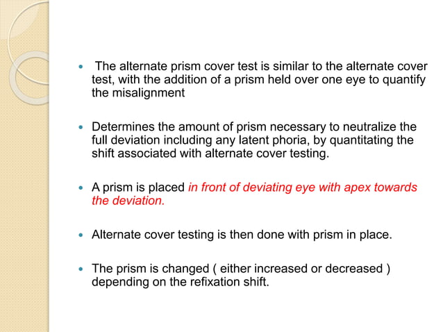 Cover tests | PPTX | Eye and Vision Conditions | Diseases and Conditions