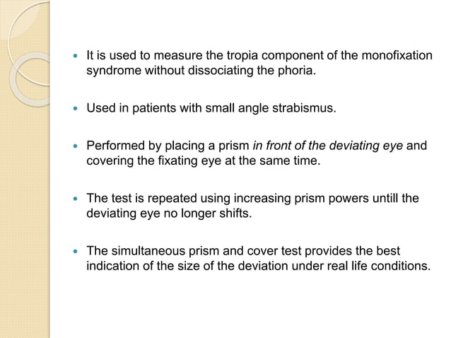 Cover tests | PPTX | Eye and Vision Conditions | Diseases and Conditions