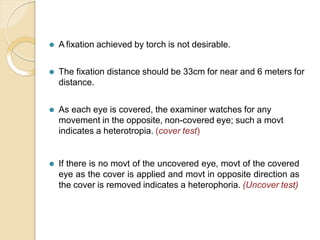 Covertests.pptx type of cover test use of cover test | PPTX